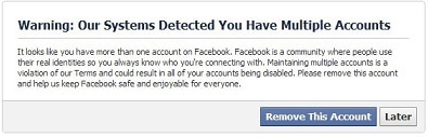 Facebook's "Our Systems have Detected You Have Multiple Accounts ...