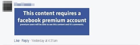Only viewable to Facebook Premium users? It's a joke! - ThatsNonsense.com