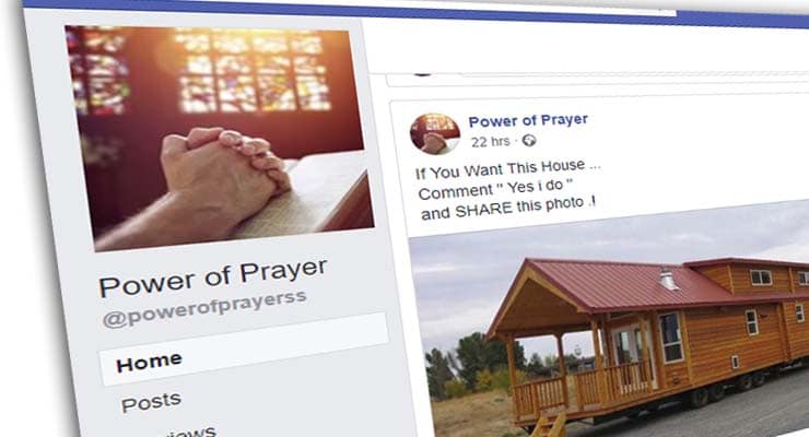 Watch out for "religious" affinity like-farming scams on Facebook ...
