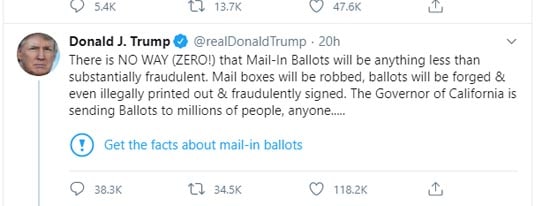 Twitter fact checks President Trump tweet for first time ...