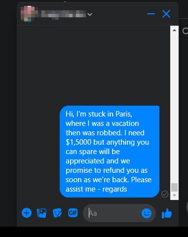 It's a scam! Be aware of friends asking for money over social media ...