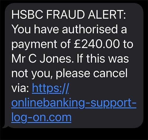Beware surge of HSBC scam phishing texts - ThatsNonsense.com