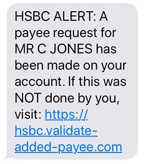 Beware surge of HSBC scam phishing texts - ThatsNonsense.com