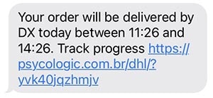 Beware fake DX "track your delivery" text message scams - ThatsNonsense.com