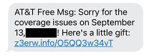 Beware spate of "free gift" text scams from AT&T, Verizon ...